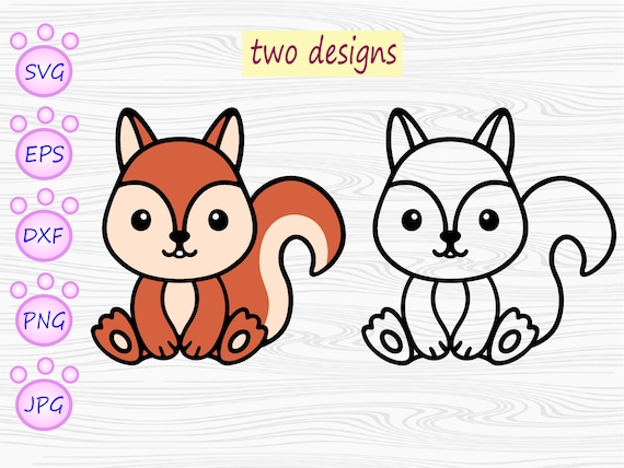 Cute Squirrel SVG - Etsy