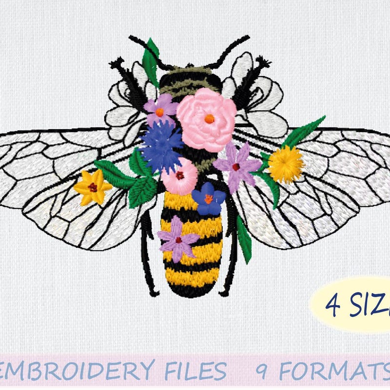 Bee Embroidery - Etsy
