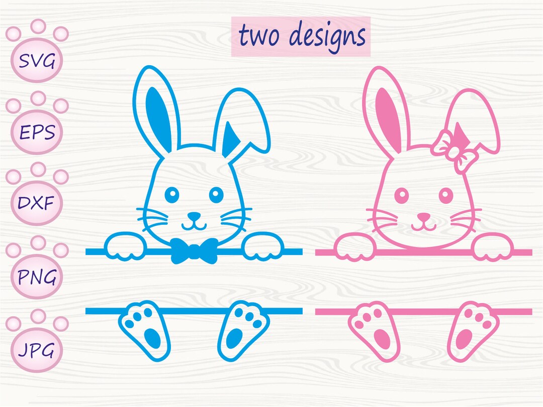 Bunny SVG, Bunny Split Svg, Easter Bunny PNG - Etsy