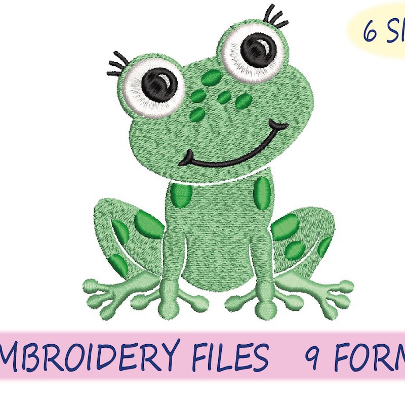Frog Embroidery Designs - Etsy
