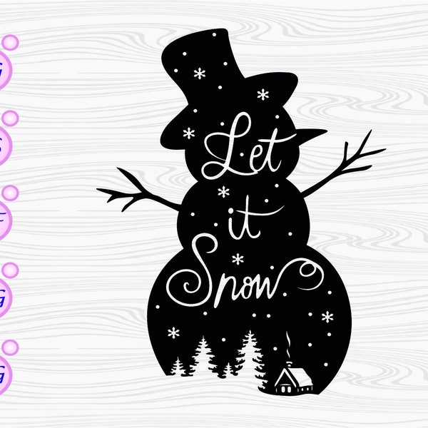 Snowman Svg - Etsy