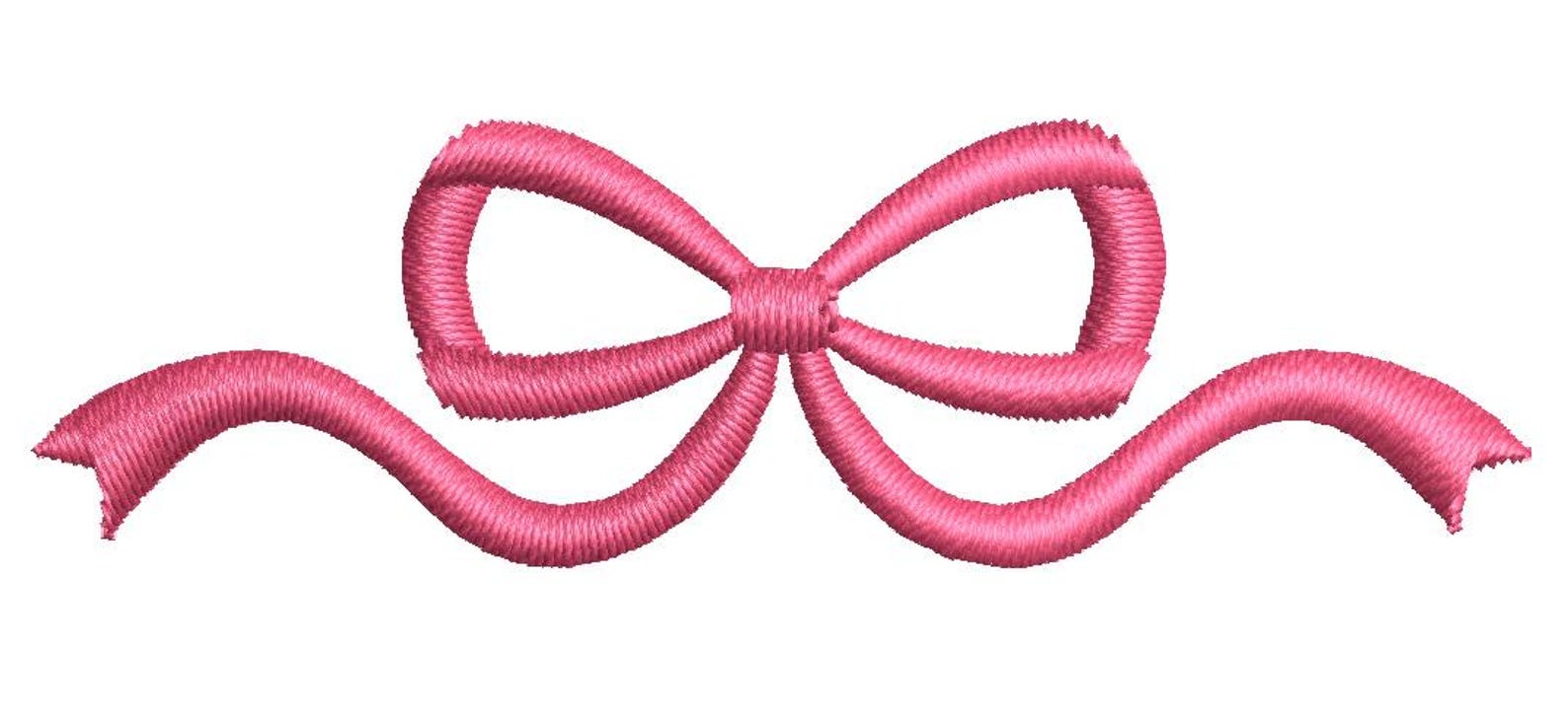 Simple Bow Embroidery Design, Bow, Simple Bow, Vintage Bow, Bow ...