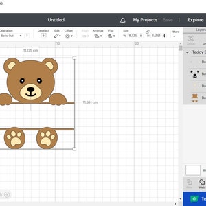 Teddy Bear Split Monogram SVG - Etsy