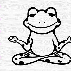 Cute Frog Svg, Yoga Position, Namaste Yoga Frog, Frog Svg, Namaste Svg ...