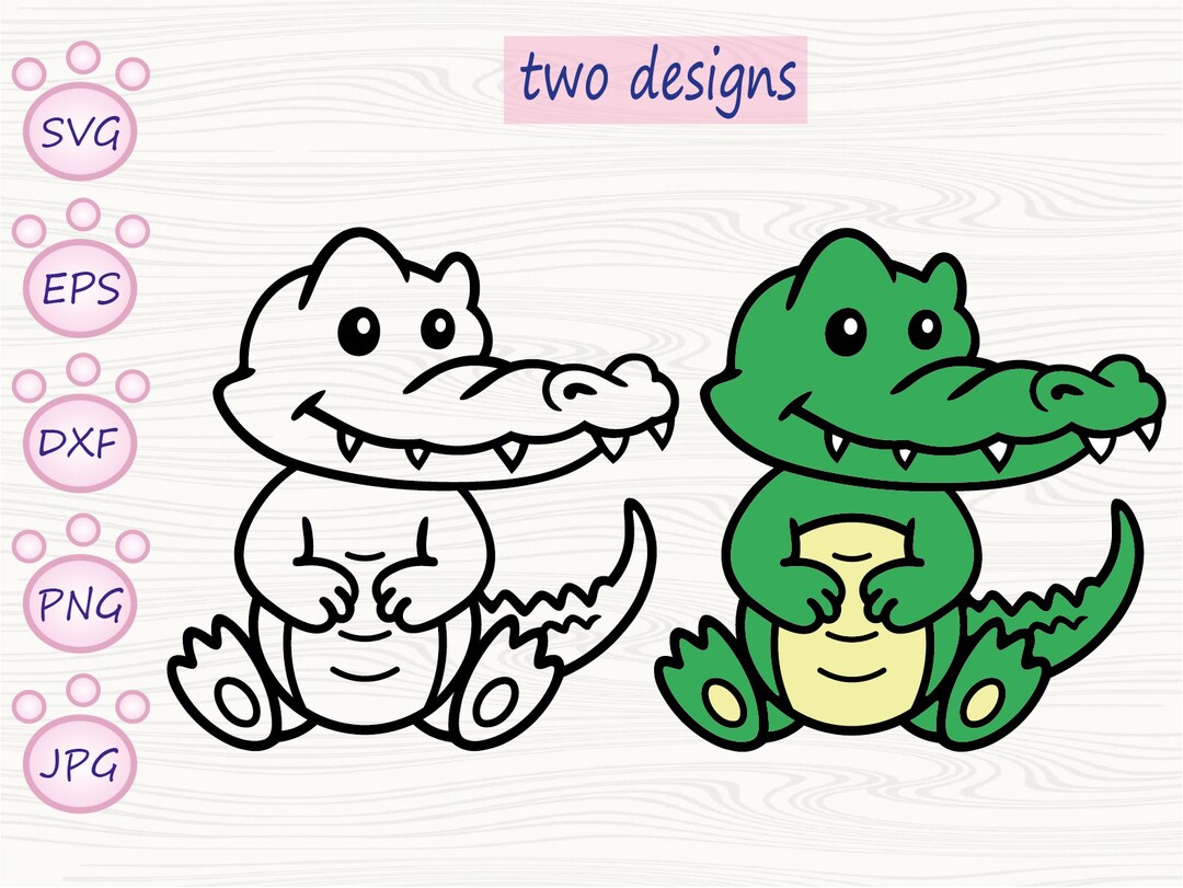 Baby Crocodile Svg - Etsy