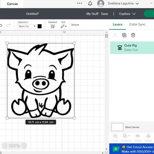 Baby Pig SVG - Etsy
