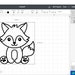 Cute Fox Outline SVG - Etsy