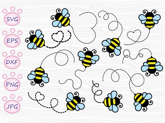 Abeja voladora SVG Caminos de abejas SVG - Etsy México