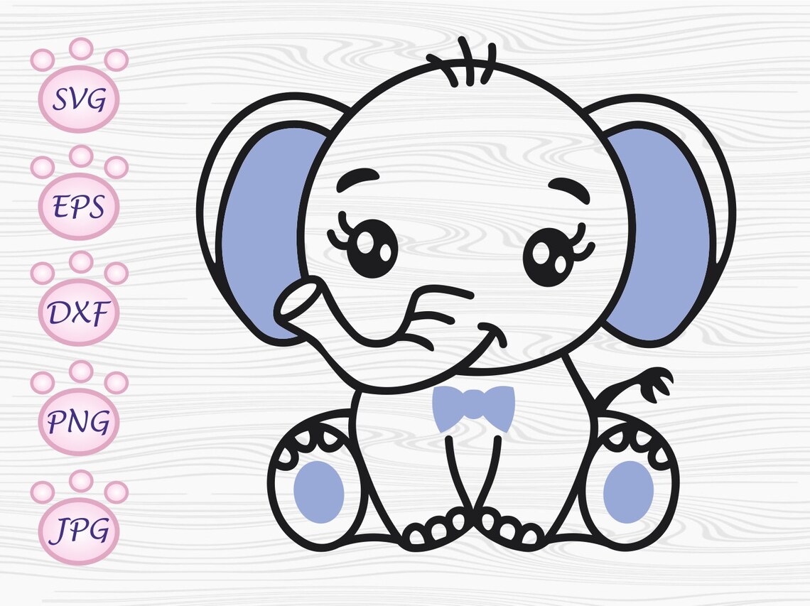 Baby Elephant SVG - Etsy