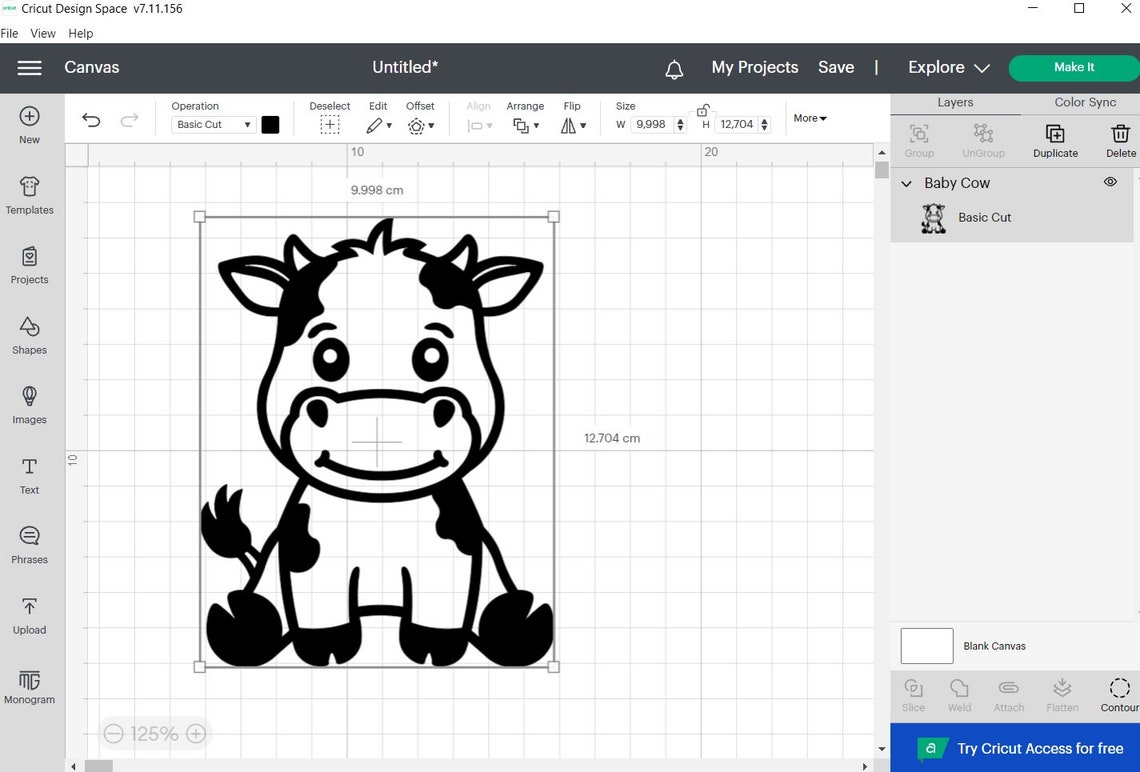 Baby Cow Svg - Etsy