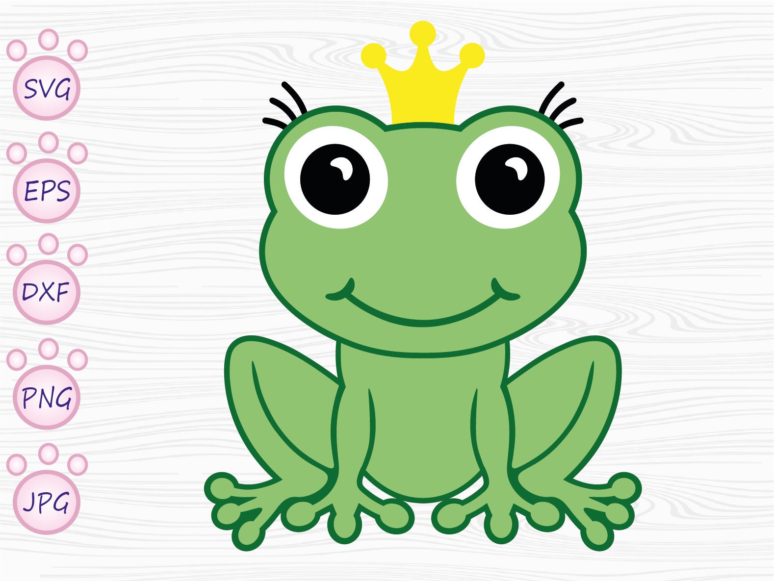 Frog Princess Frog With a Crown SVG - Etsy