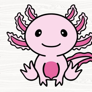Cute Axolotl SVG - Etsy