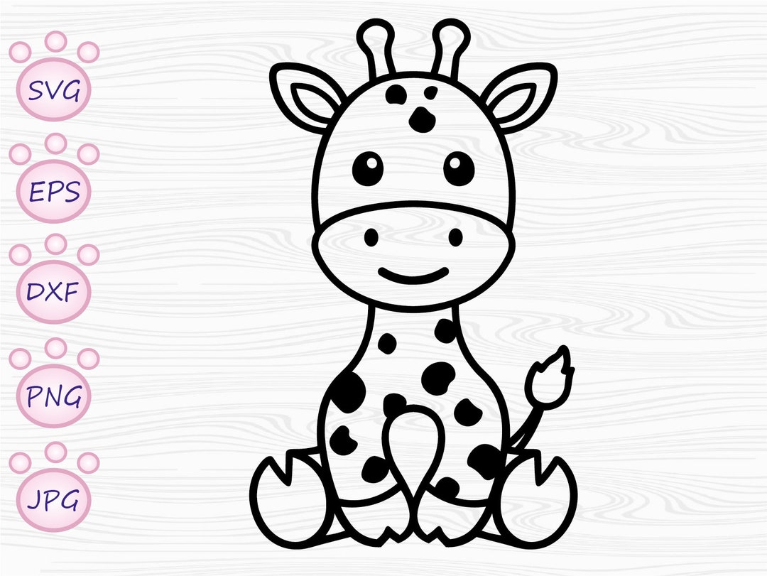 Cute Giraffe SVG, Giraffe Outline Svg - Etsy