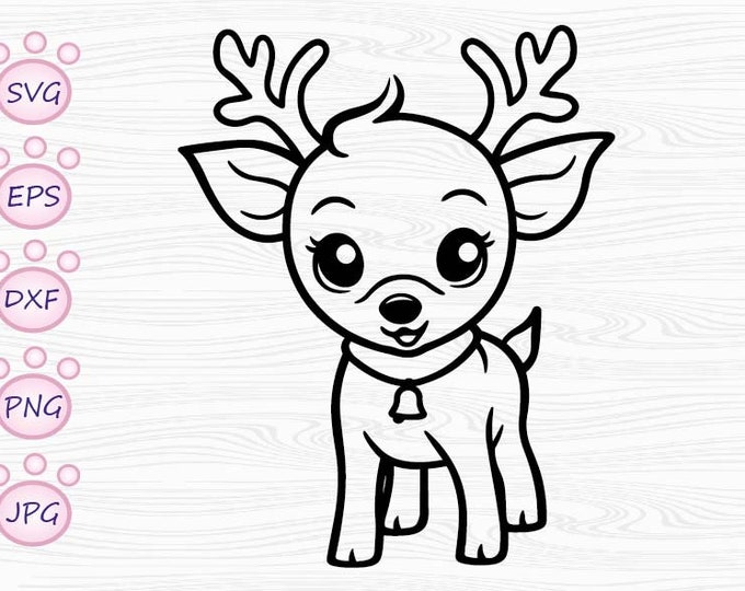 Baby Deer Svg Download Cut File, Silhouette Cut File, Cricut Svg, Cute ...