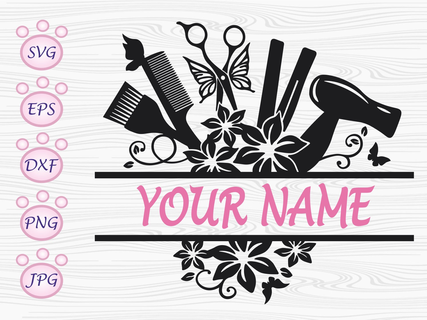 Hair Stylist Monogram SVG - Etsy