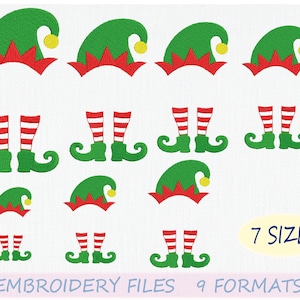 Elf Machine Embroidery Design, Christmas, Instant Download, 7 Sizes - Etsy