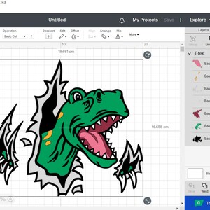 T-rex Scratch Svg - Etsy