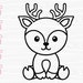 Baby Deer Outline SVG - Etsy