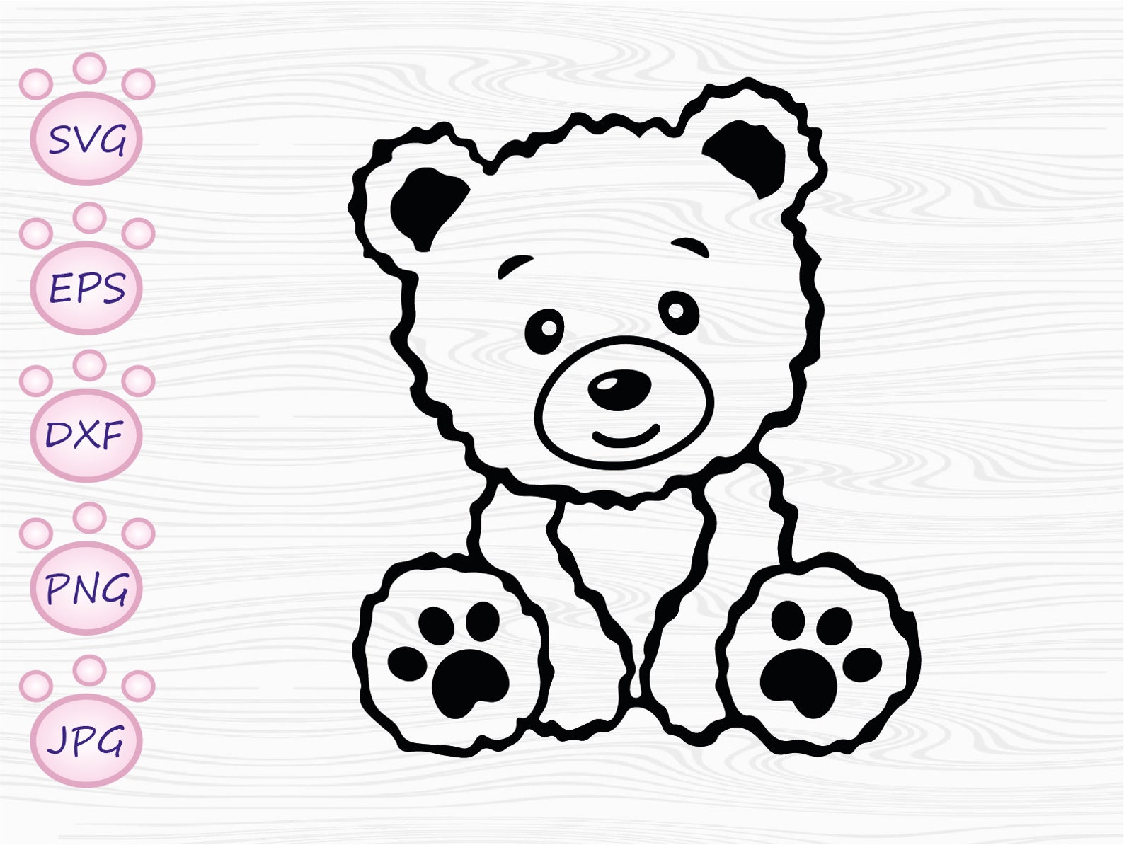 Teddy Bear SVG Cricut - Etsy