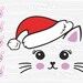 Christmas Cat Face SVG - Etsy