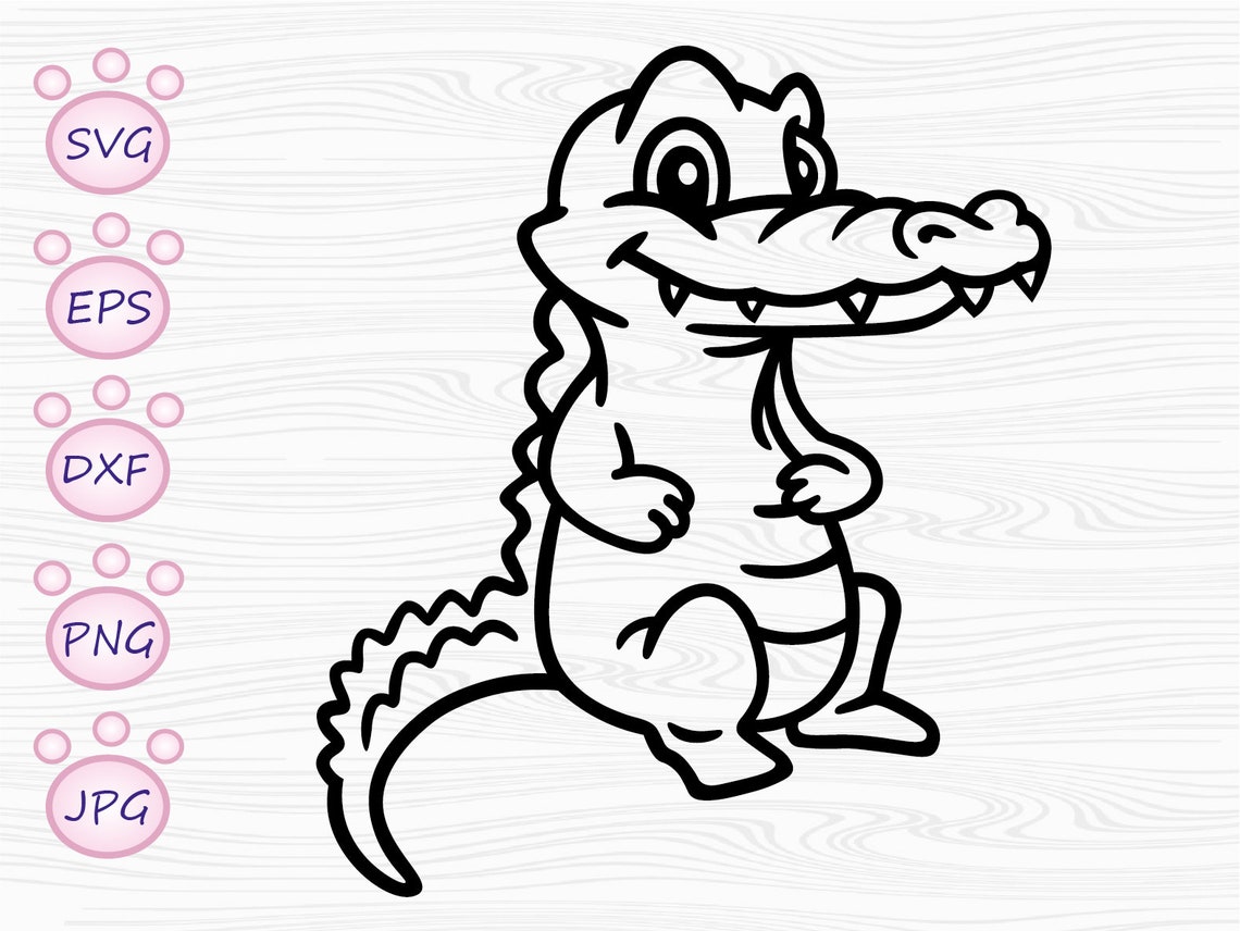 Alligator SVG Cute Baby Crocodile - Etsy