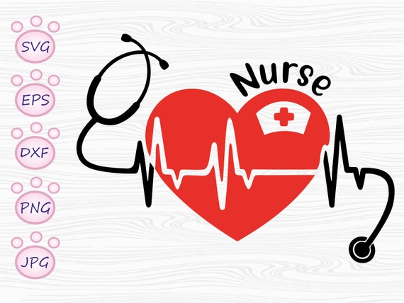 Heart Stethoscope SVG | Etsy