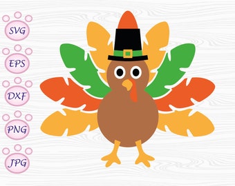Turkey Svg MR. Turkey Clipartturkey in Top Hat Turkey - Etsy