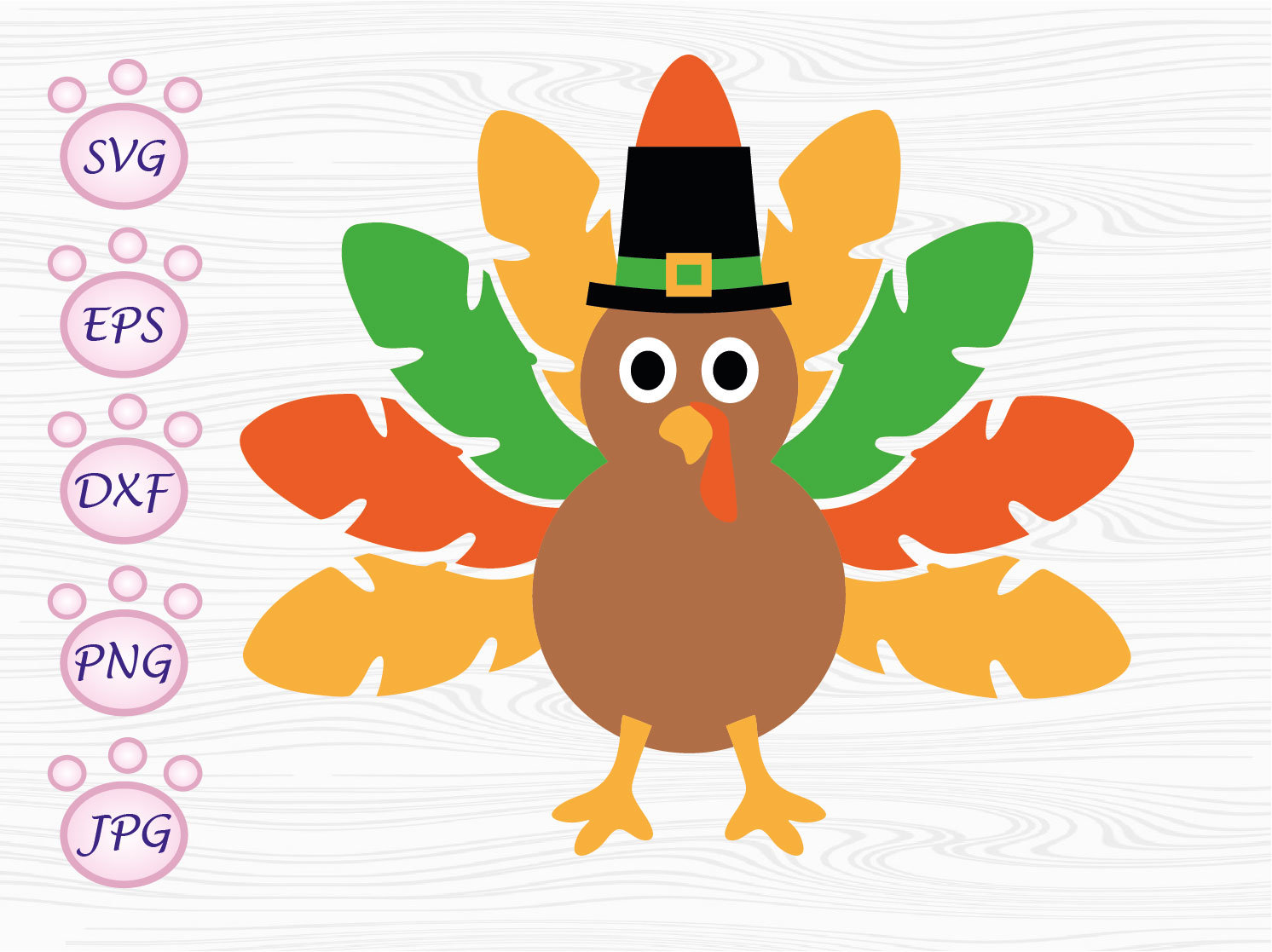 Turkey SVG Thanksgiving Svg Turkey Vector Turkey Clipart - Etsy