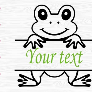 Frog Monogram SVG - Etsy