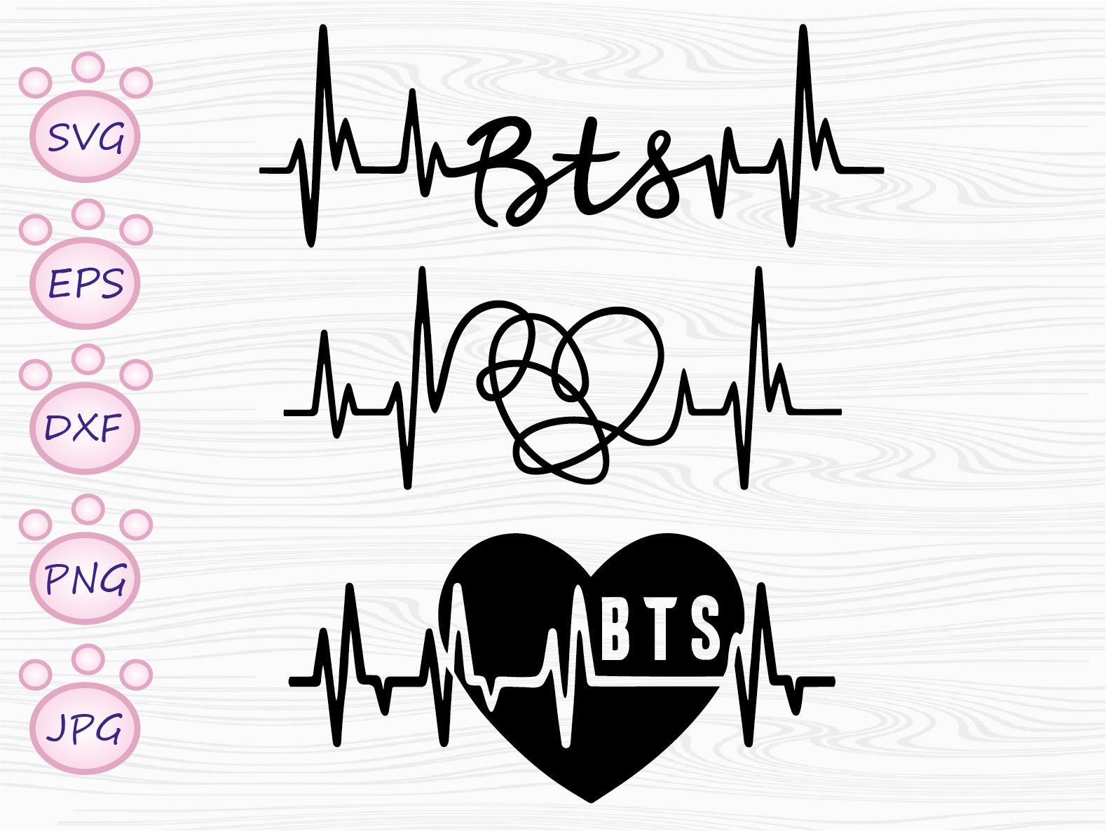 Heartbeat BTS SVG - Etsy