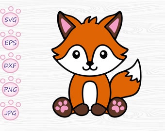 Cute Baby Fox Face Svg, Woodland Animal Svg, Forest Animal Svg, Fox ...