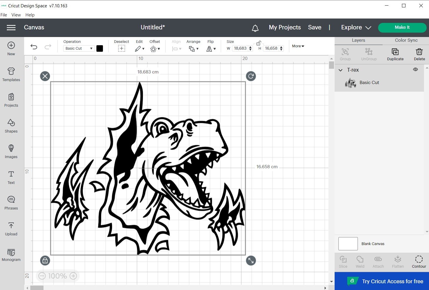 T-rex Scratch Svg - Etsy
