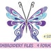 Butterfly Embroidery File 4 Sizes - Etsy
