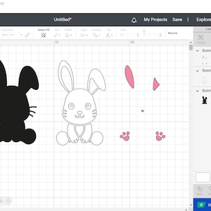Cute Bunny SVG - Etsy