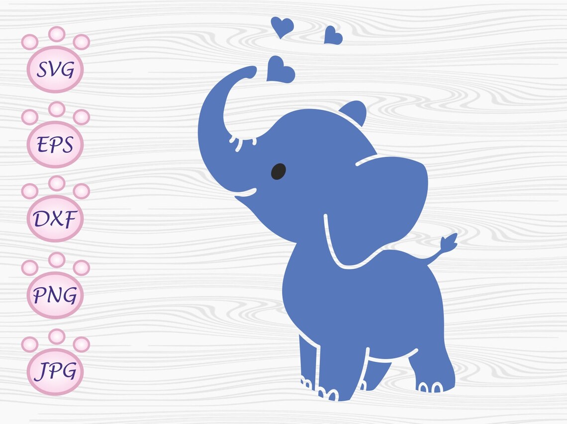 Baby Elephant SVG, PNG File - Instant Download - Etsy
