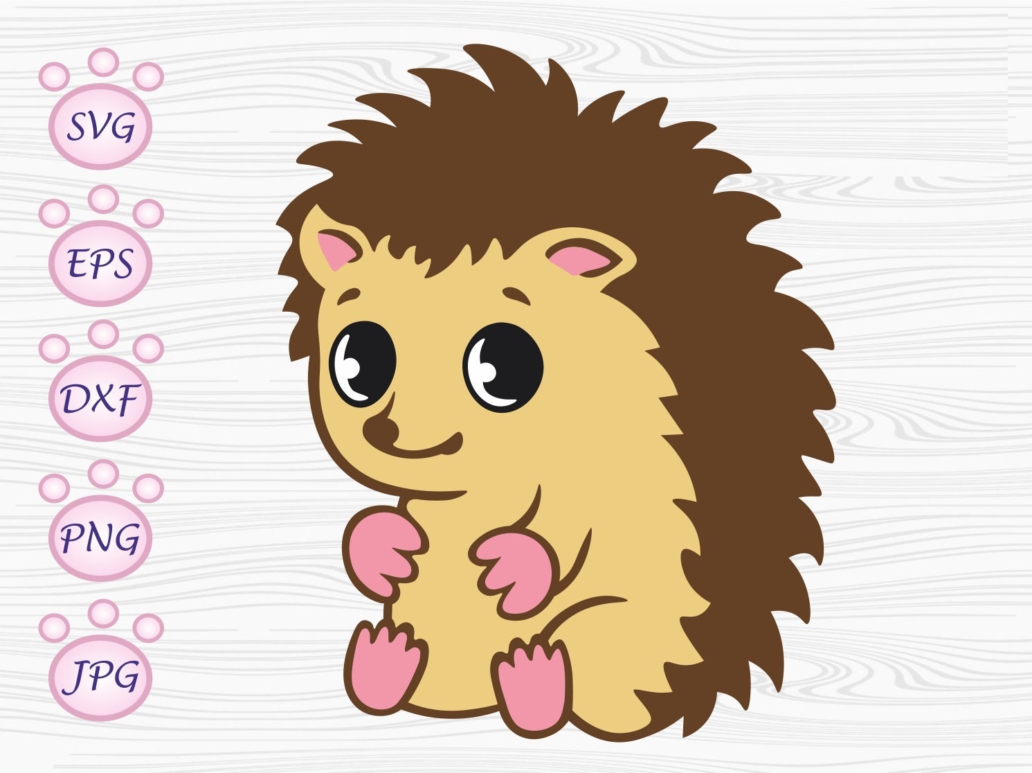 Cute Hedgehog Svg Hedgehog SVG Hedgehog Cutting File - Etsy