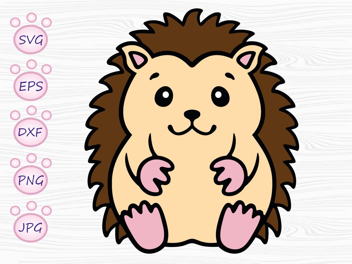 Cute Hedgehog Svg - Etsy