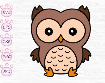 Cute Mom and Baby Owl Svg Owl Clipart Nocturnal Animal Dxf - Etsy