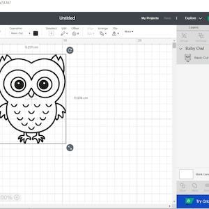 Baby Owl SVG, Owl Outline SVG - Etsy