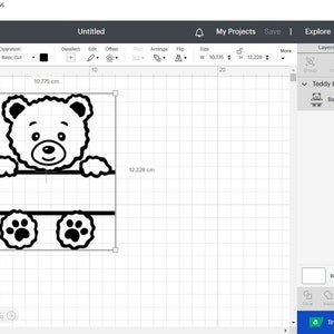 Teddy Bear Split Monogram SVG - Etsy