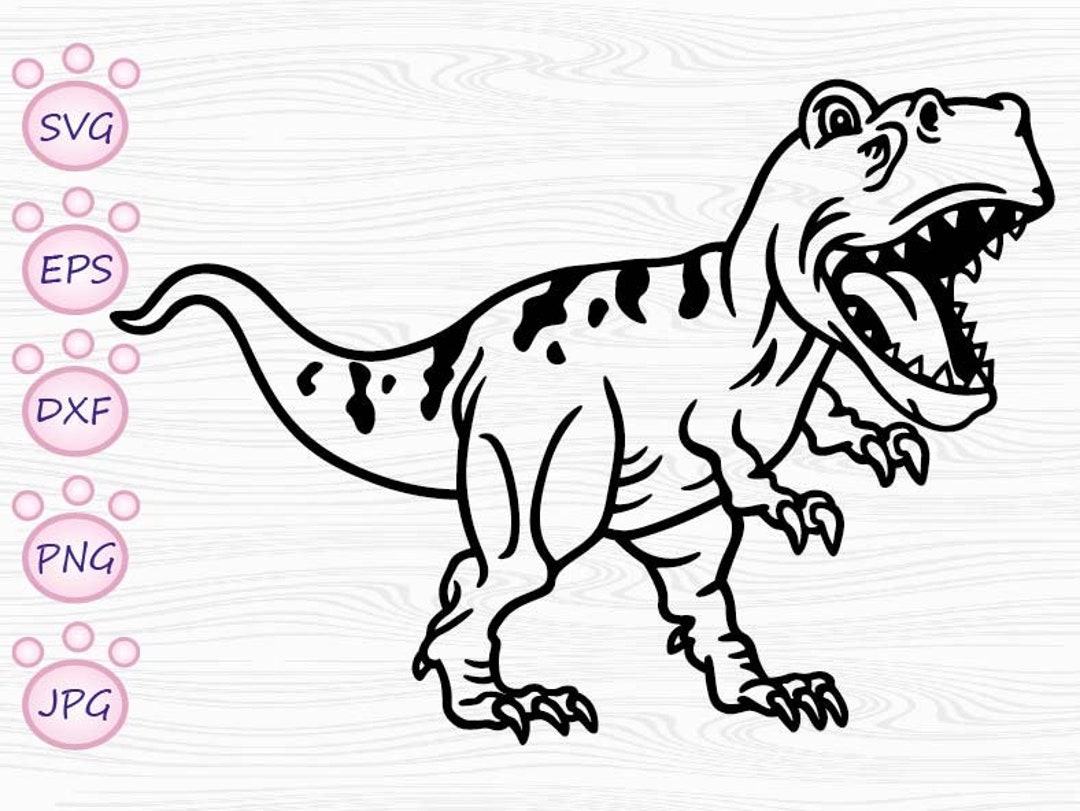 Dinosaur Outline SVG - Etsy
