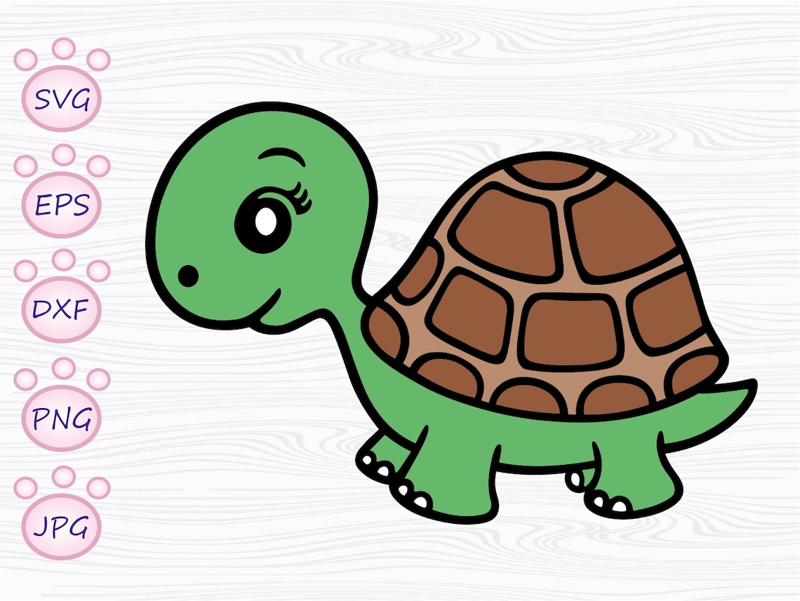Baby Turtle SVG - Etsy