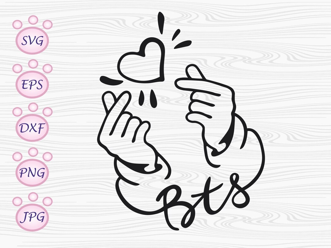 Korean Finger Heart BTS SVG - Etsy Australia
