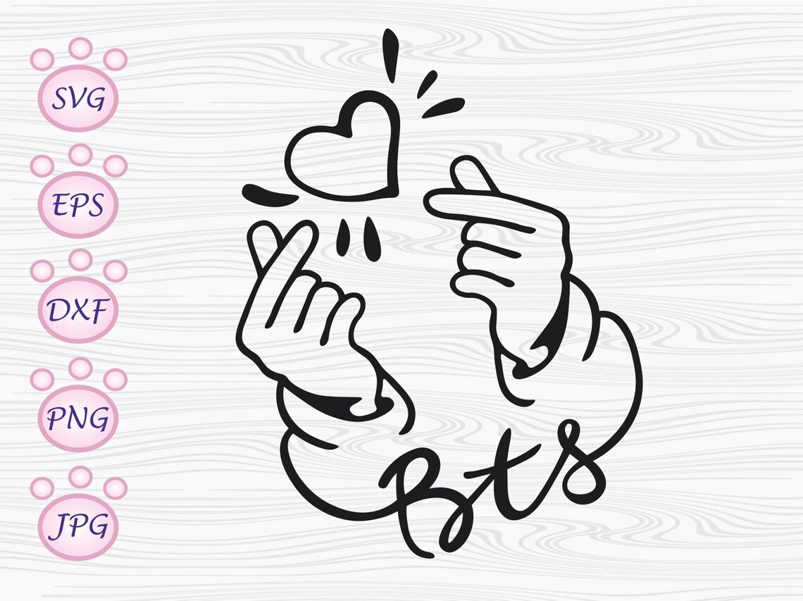 Korean Finger Heart BTS SVG | Etsy Australia