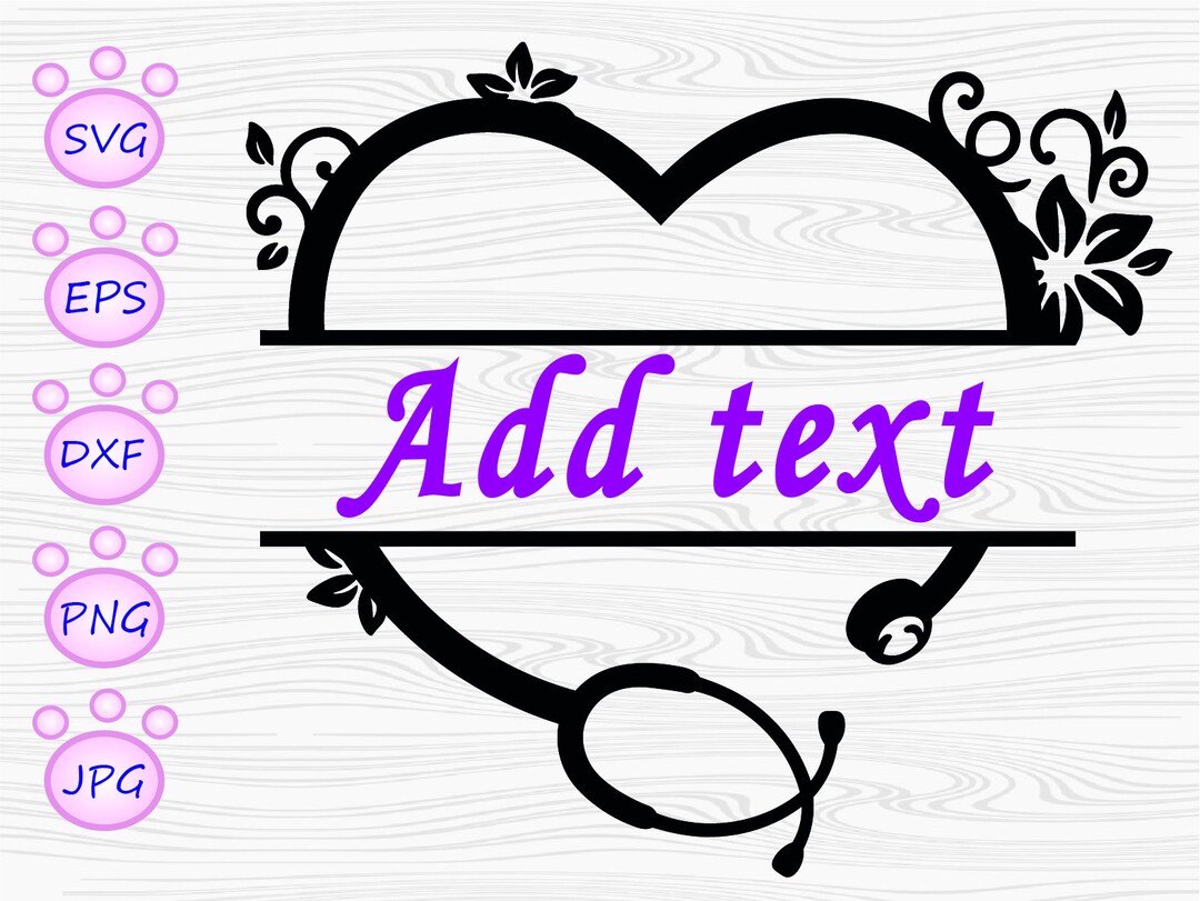 Stethoscope Monogram Frame Svg - Etsy