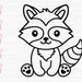 Raccoon Outline SVG - Etsy