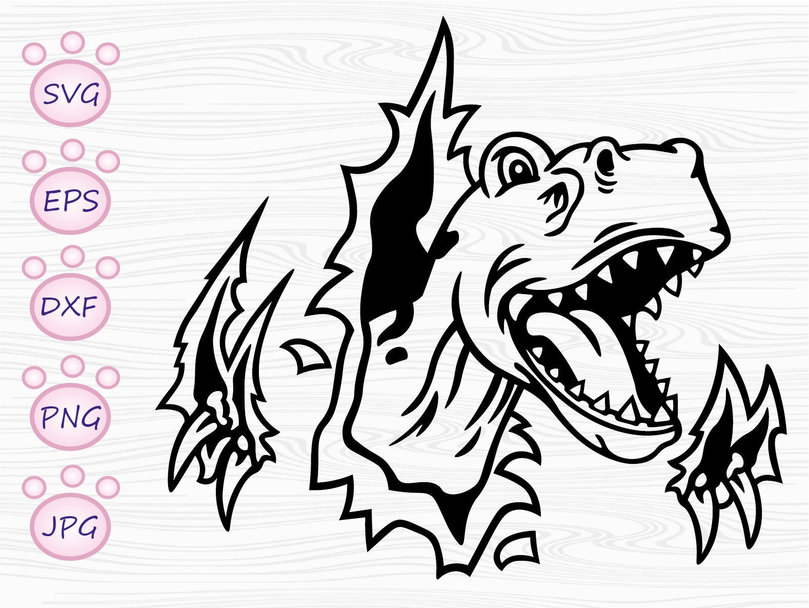 T-rex Scratch Svg - Etsy