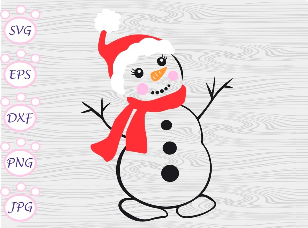 Cute Snowman SVG, Snowman PNG - Etsy