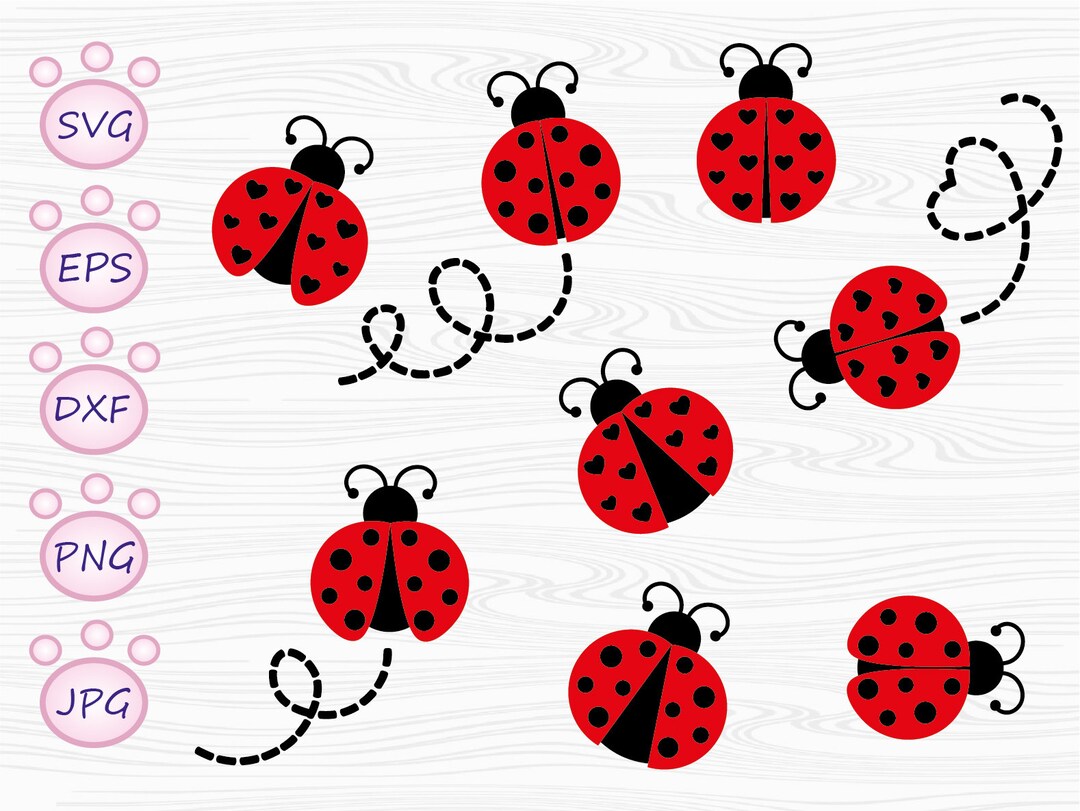 Ladybug Svg Bundle, Love Bug SVG - Etsy