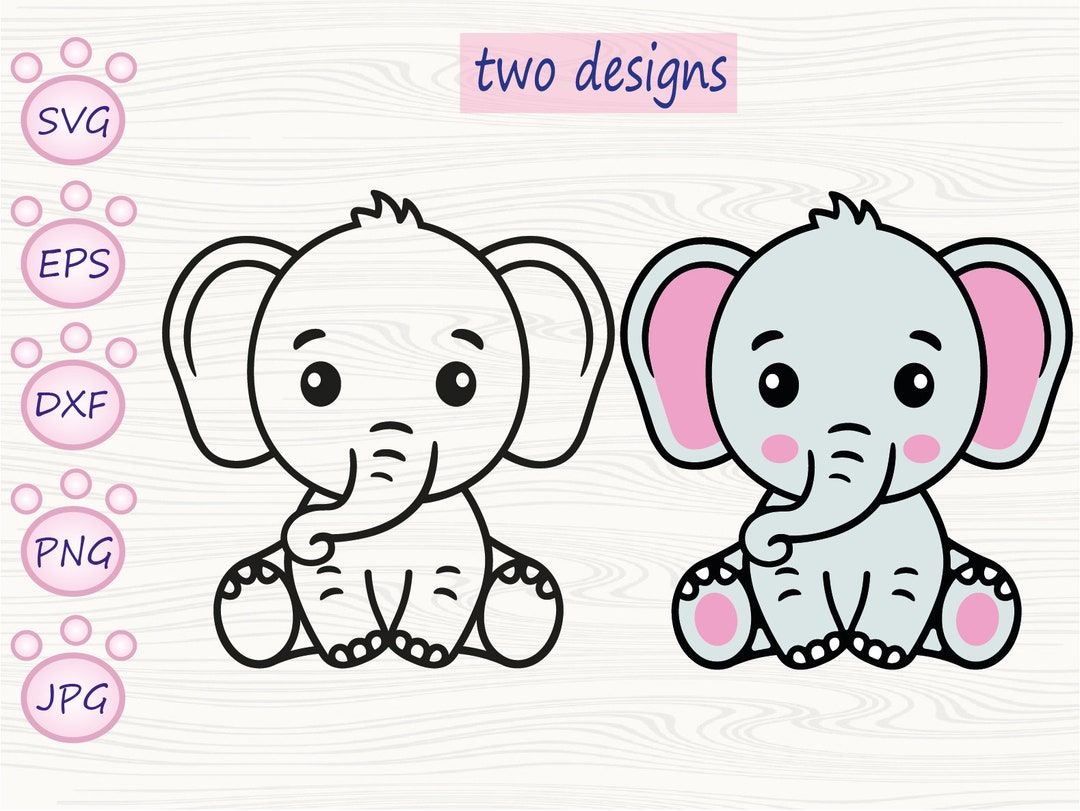 Baby Elephant SVG - Etsy